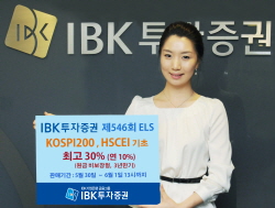 [머니팁]IBK투자證, 내달 1일까지 ELS 공모