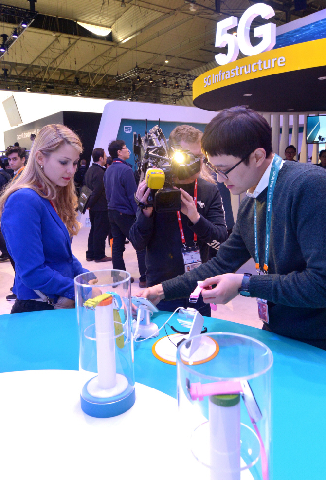 [포토]MWC SK텔레콤 부스 스케치