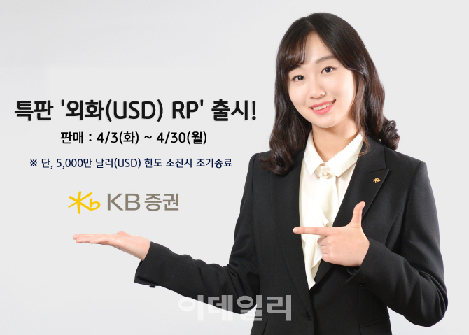 KB증권, 年 2.5% 특판 `외화RP` 출시