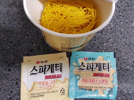 [강신우의 닥치Go]농심 스파게티 신제품 ‘까르보나라’ 먹어보니